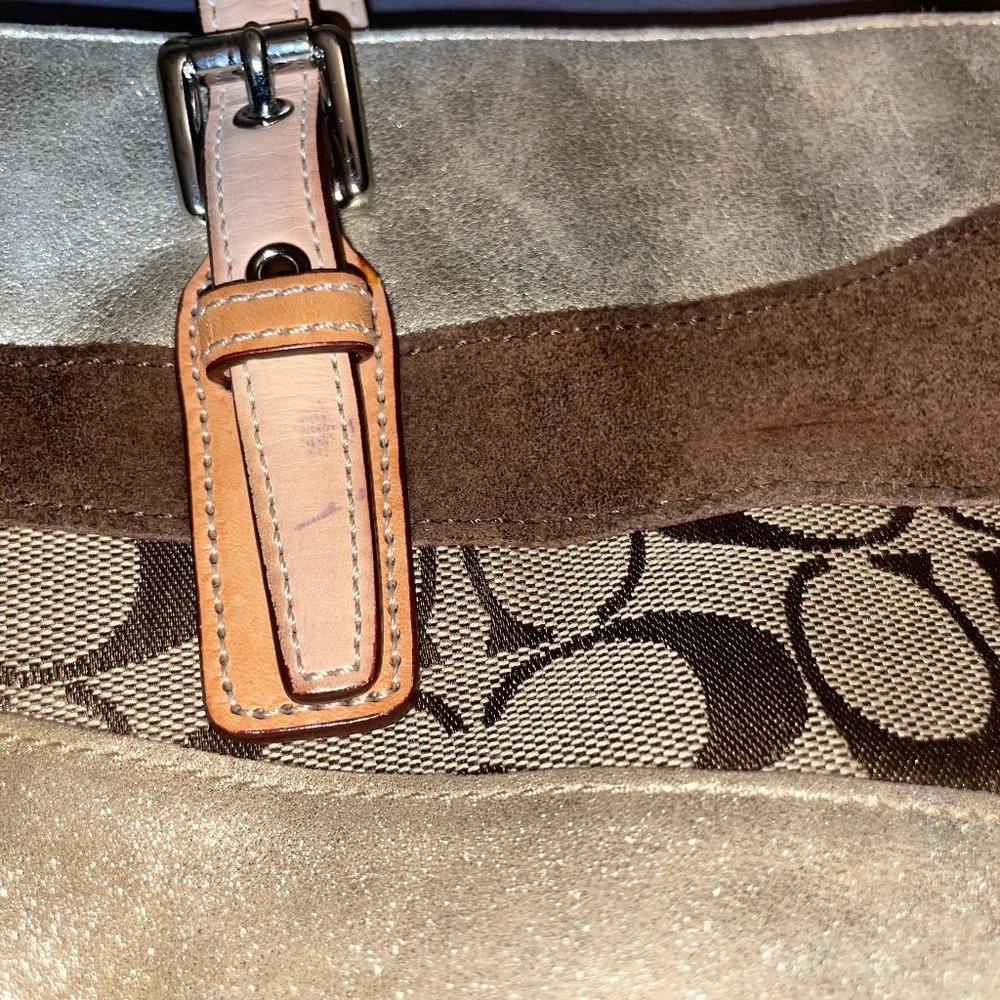 Coach Signature Suede Tote Limited Edition Rare - Gem